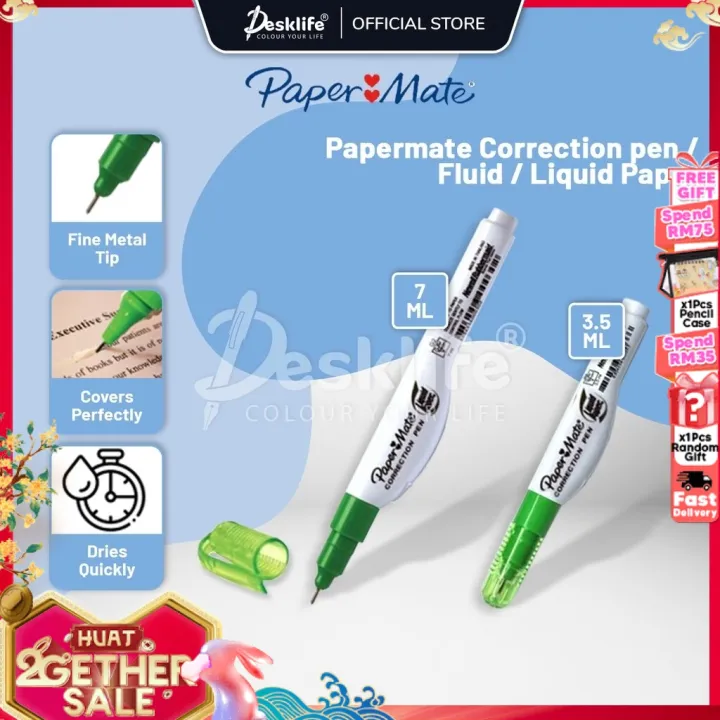 Desklife Papermate Liquid Paper Correction Pen 3.5ml (SM45006016) 7ml ...