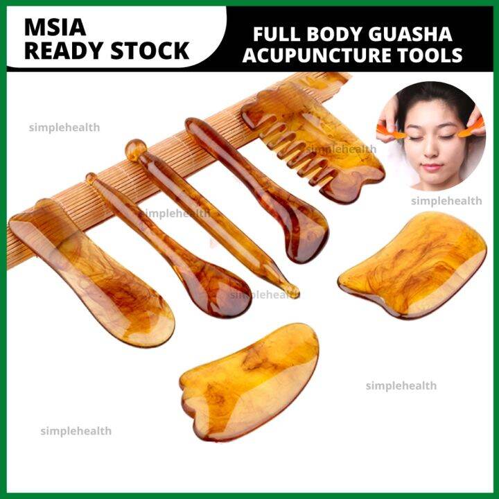Full Body GuaSha Acupuncture Tools Massage Alat Urut Kurus Jade Board ...