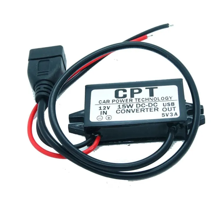 DC 12V to DC 5V 3A 15W Converter Voltage Regulator USB Power CPT | Lazada Indonesia