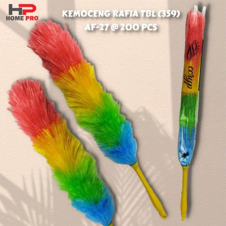 Kemoceng Tali Rafia Duster Kemucing Sulak Rainbow Plastik | Lazada ...