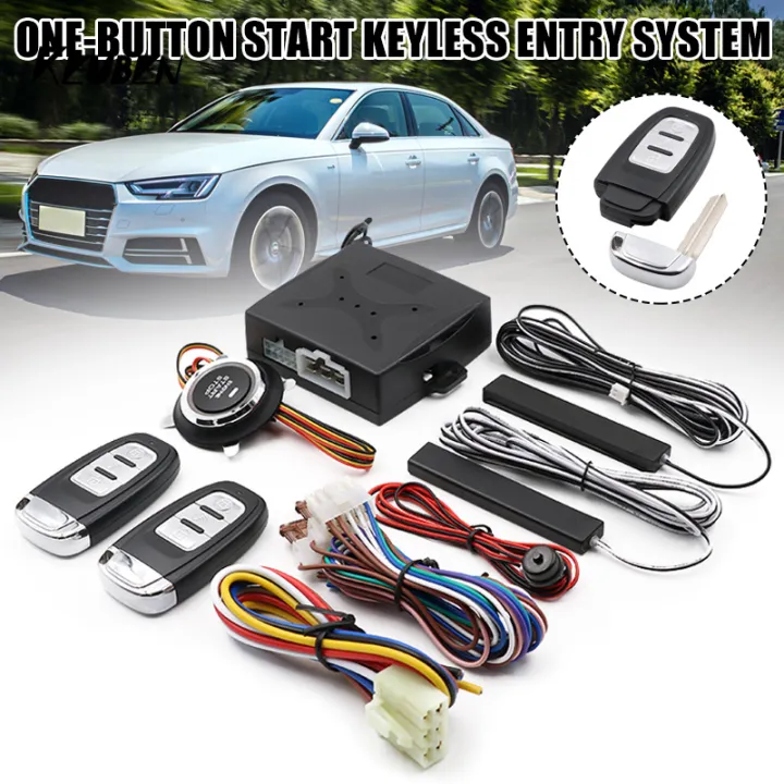 REUBEN Smart Key PKE Passive Keyless Entry Universal Version Car Alarm ...