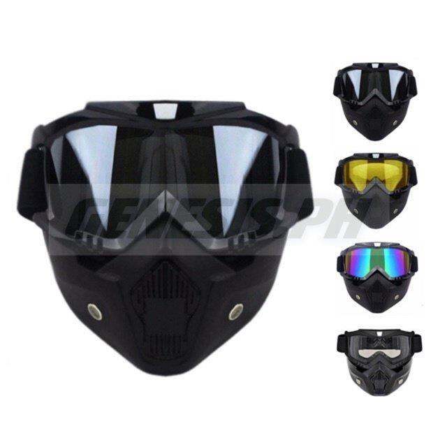 Genesis Helmet Goggles Mask Open Face Half Face Goggles Removable Mask ...