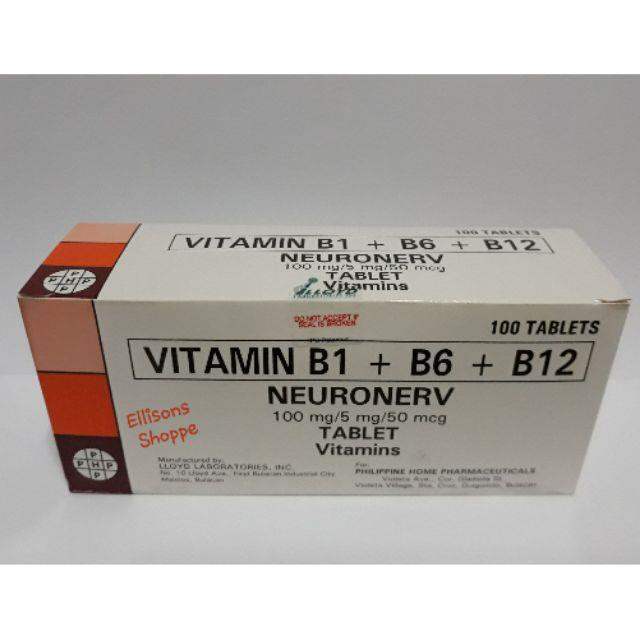 Neuronerv B Complex ( B1 B6 B12 ) Tablets | Lazada PH