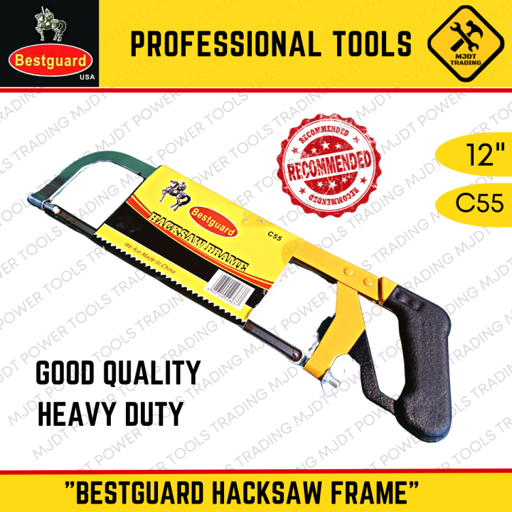 BESTGUARD Hacksaw Frame Saw for Cutting Metal and Wood (lagaring bakal ...
