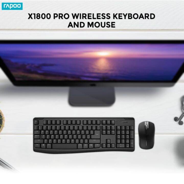 Rapoo X1800 Pro Wireless Keyboard And Mouse Bk Brand New Wireless