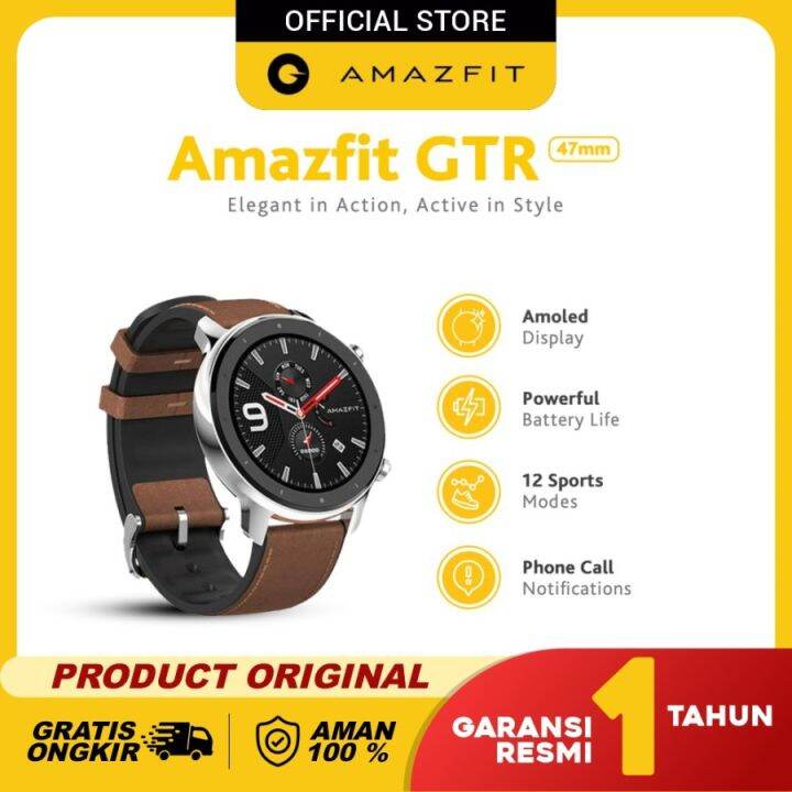 Amazfit GTR 47 mm Sport Fashion Smartwatch Kesehatan Original Bluetooth GPS Wearable Smart ...