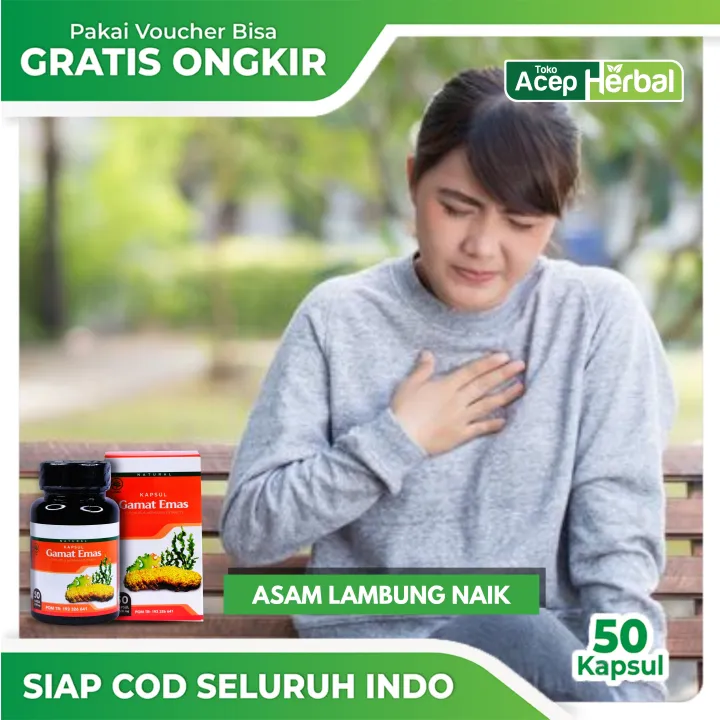 Gamat Emas Kapsul Original Obat Penyakit Asam Lambung Naik / GERD - 100 ...