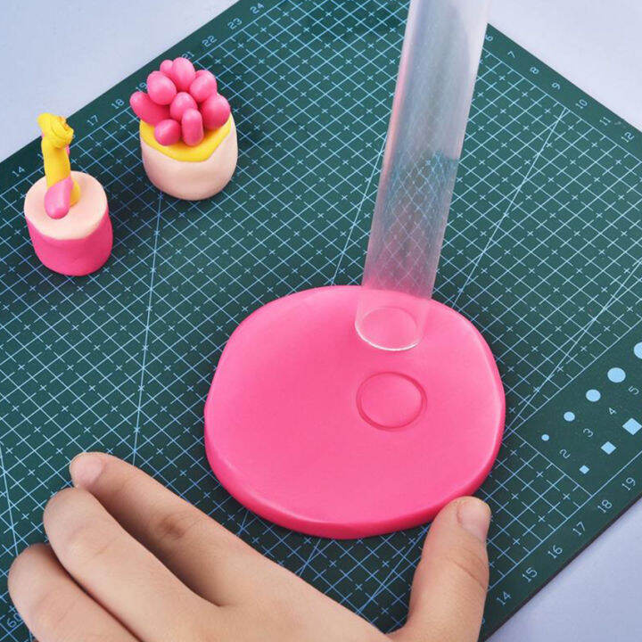 Polymer Clay Crafts Acrylic Roller Hollow Rolling Clay Bar Roll Stick ...