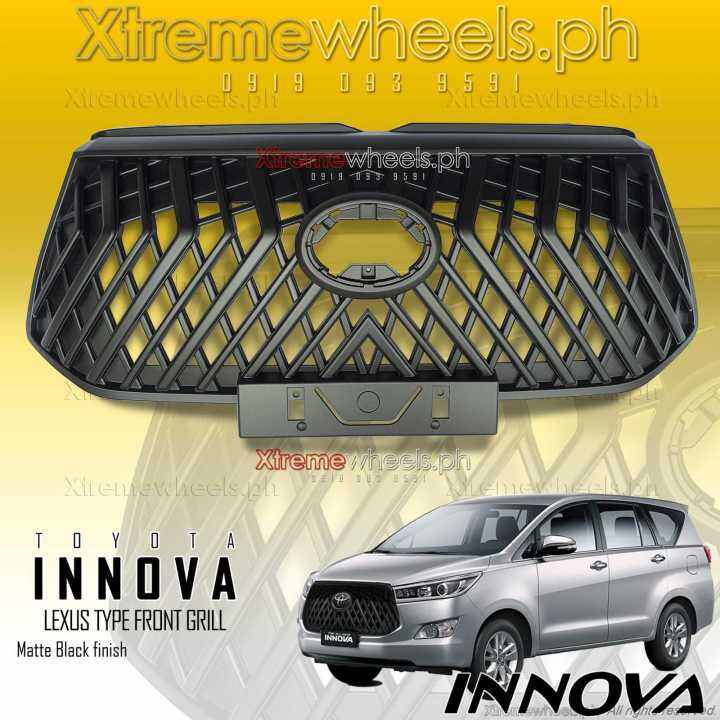 Toyota Innova 2016-2020 Lexus Type Matte Black Front Grill / Grille ...