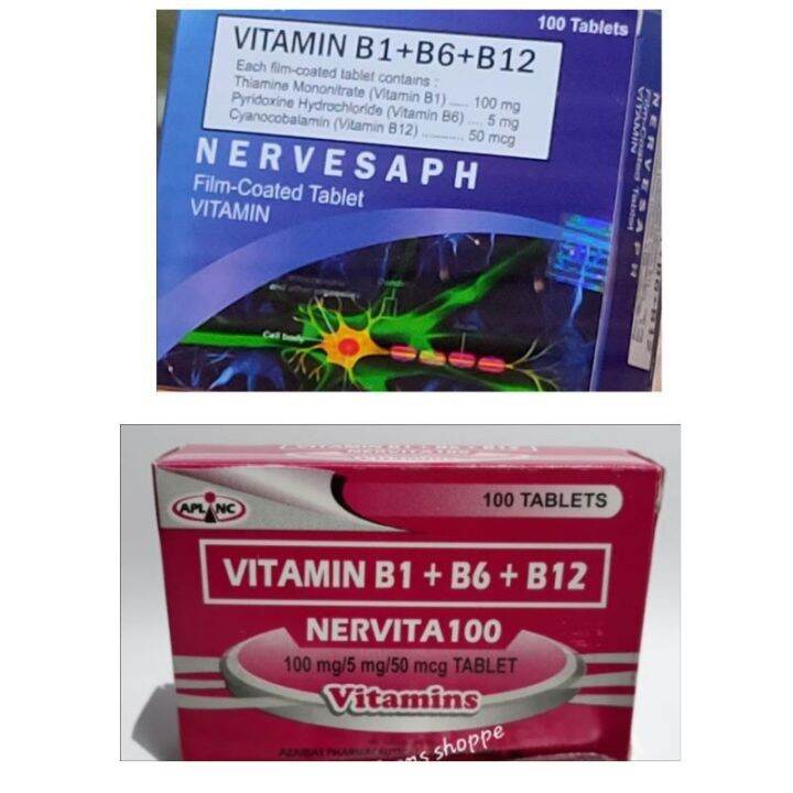 Vitamin B Complex (Nervesaph/ Nervita 100) Box of 100 | Lazada PH
