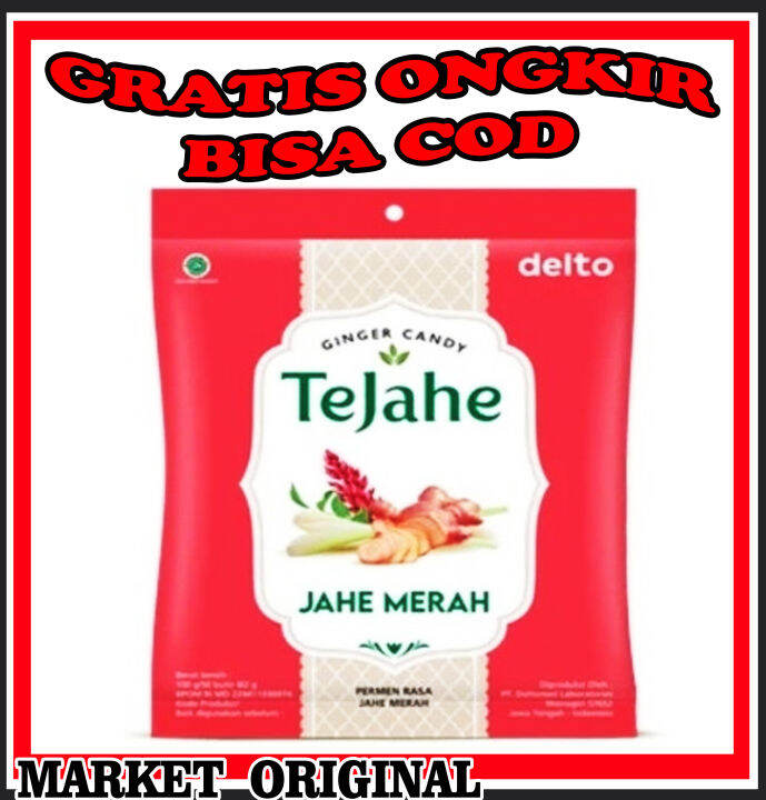 Permen Tejahe Merah 1 Pak Isi 50 Pcs / permen Rasa Jahe Merah | Lazada ...