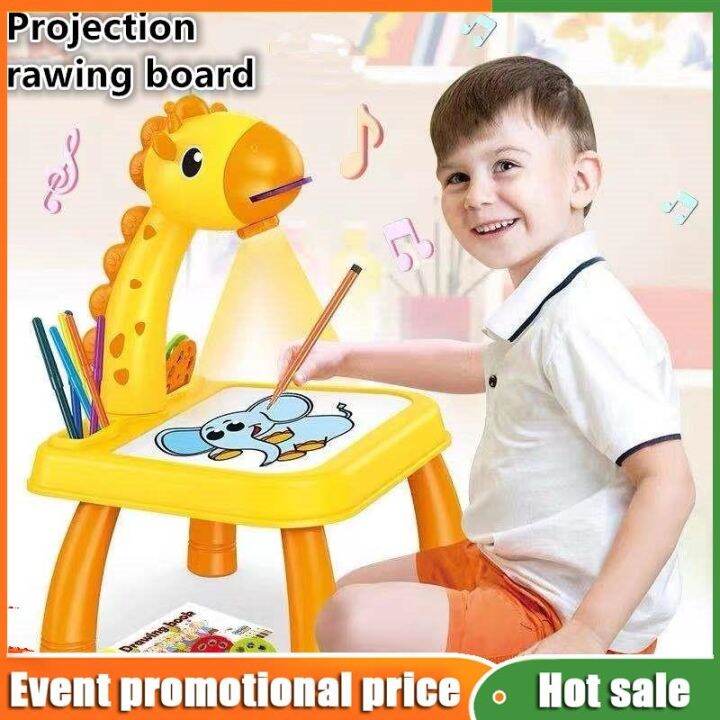 Projection drawing board table puzzle early education projector ...