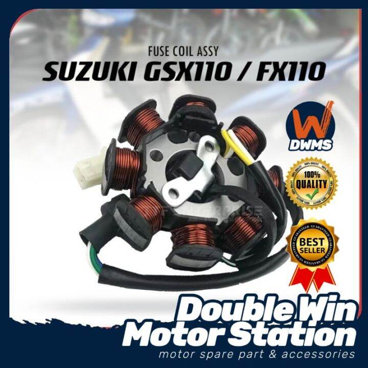 SUZUKI GSX110 / FX110 FUSE COIL ASSY MAGNET COIL FIELD COIL ASSY | Lazada