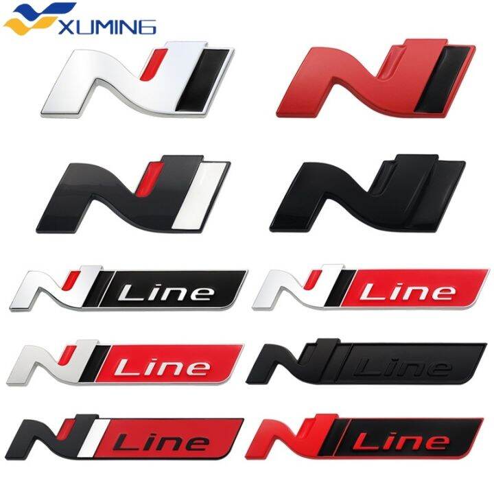 Xuming Car 3D Metal N Line Badge Emblem Decals Sticker for Hyundai I10 ...