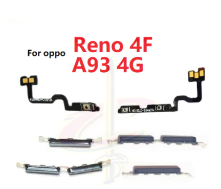 ปุ่มเปิดปิดเครื่องโค้งสำหรับ OPPO A93 4G Reno 4 F ปุ่มปิดปุ่มปรับระดับ ...