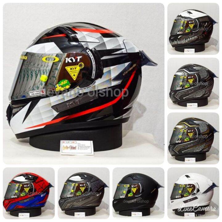 Helm Full Face KYT K2 Rider Upgrade Flat Visor R10 Iridium Silver ...