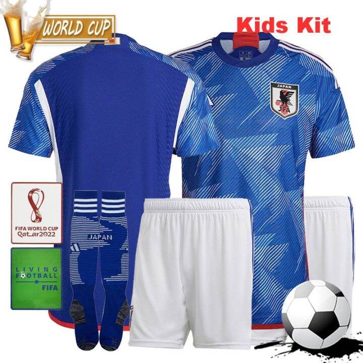 Kids kit Japan national team home soccer Jersey 2022 2023 World Cup ...