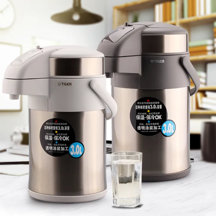 TIGER brand MAA air pressure insulation thermos 3 liter double-layer ...