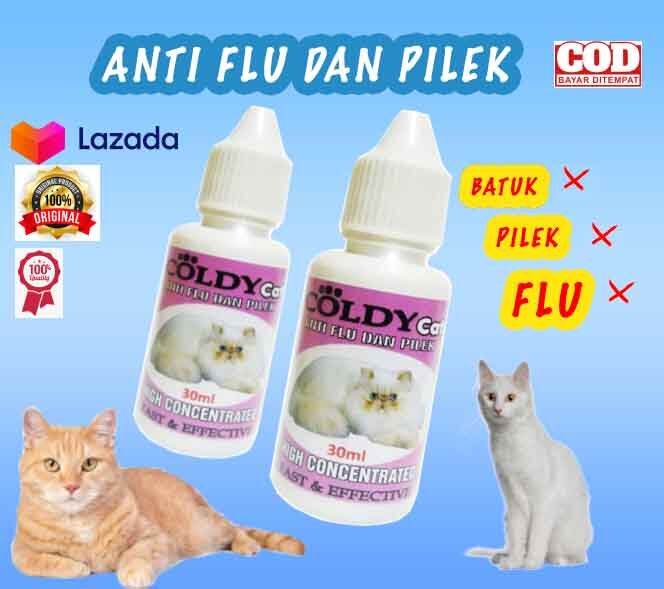 Obat Flu Kucing Sakit Pilek Batuk Ingusan Bersin Coldy Cat | Lazada ...