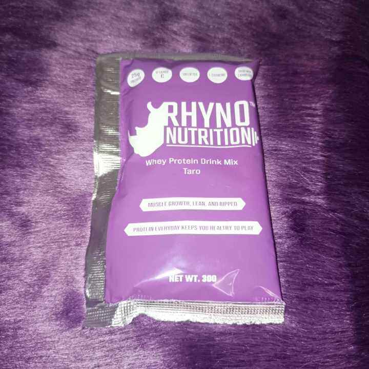 RHYNO NUTRITION WHEY PROTEIN TARO MILKSHAKE 1 SACHET | Lazada PH