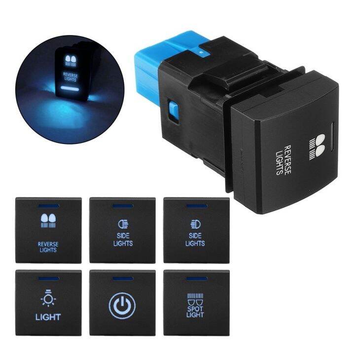 【Selling】 12V 3A Dash Push Button Switch Blue LED Light New For Toyota ...