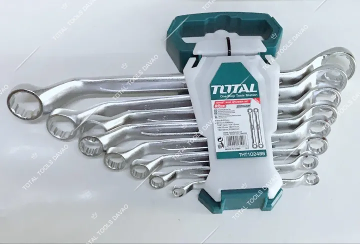 TOTAL offset ring spanner set 6-22mm THT102486 industrial supplies ...