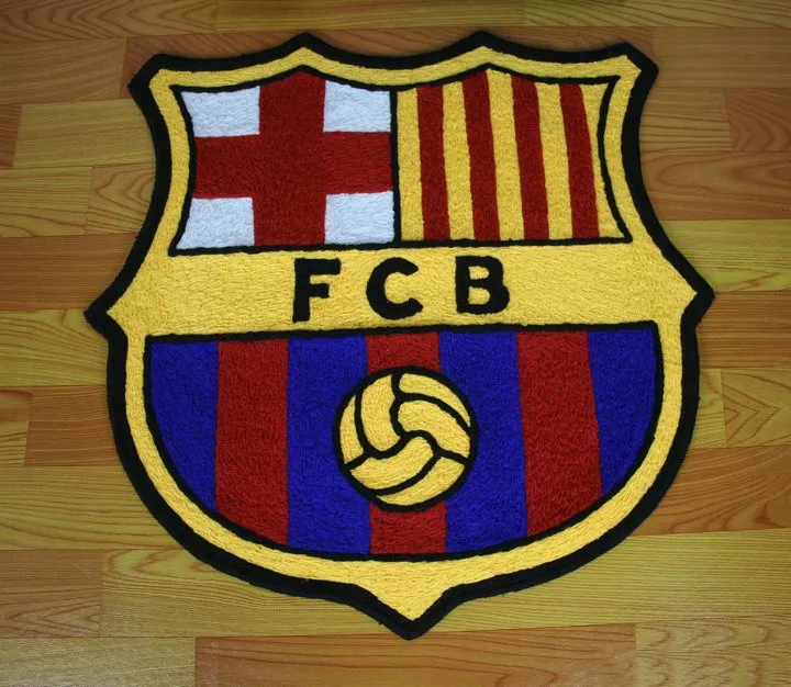 Barcelona football club carpet custom logo team Futbol Club Barcelona ...