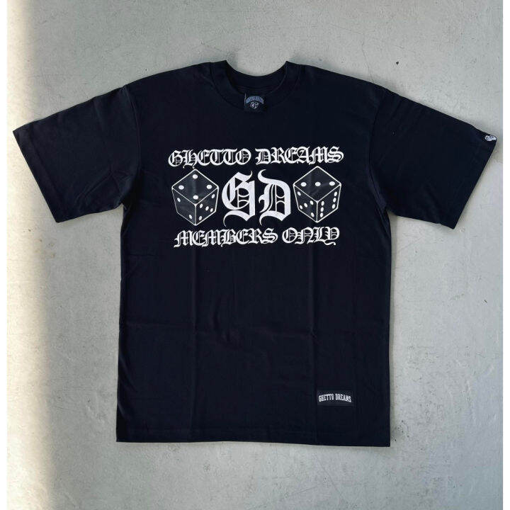 GHETTO DREAMS "MEMBERS ONLY" BLACK TEE | Lazada PH