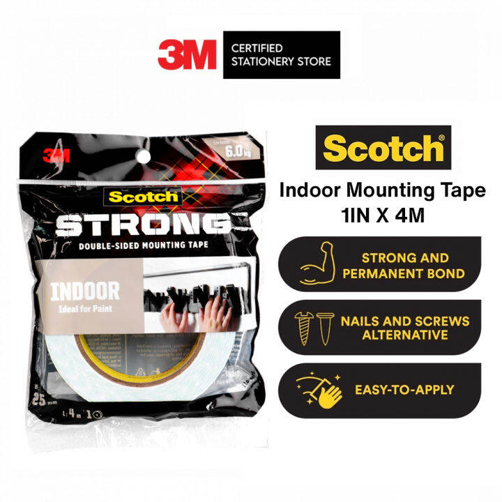 3M Scotch® 110-M25 Scotch Mounting Tape 25mm x 4m [MS110M25] | Lazada PH