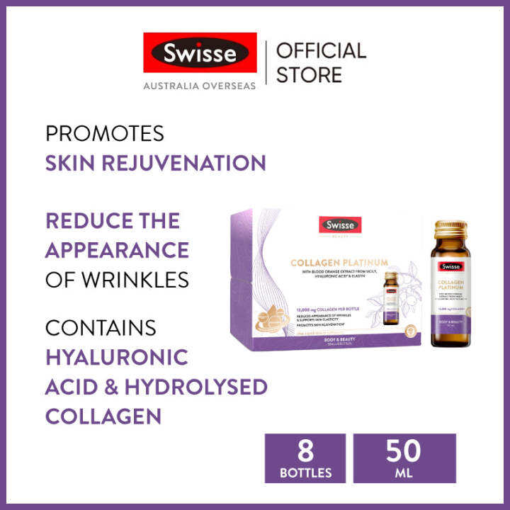 Swisse Beauty Collagen Platinum Liquid 8 Bottles x 50ml [Delivery Time: 5-10 Days] (EXP:03 2024 ...
