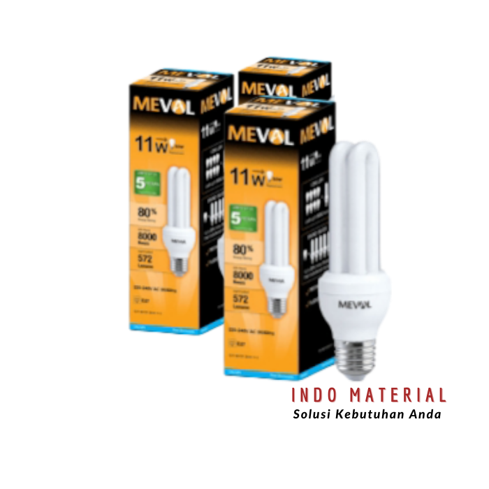 Lampu LED 2U Meval 11W LHE Cahaya Putih | Lazada Indonesia