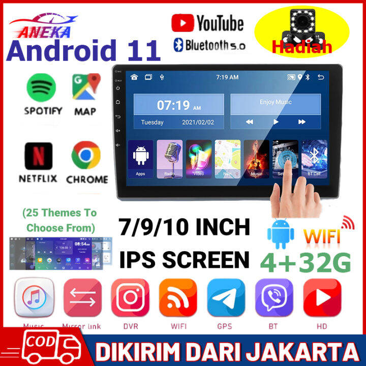 TV Mobil Android 9 Inci Head Unit 7/9/10 Inci Android 11 4+32GB Double ...