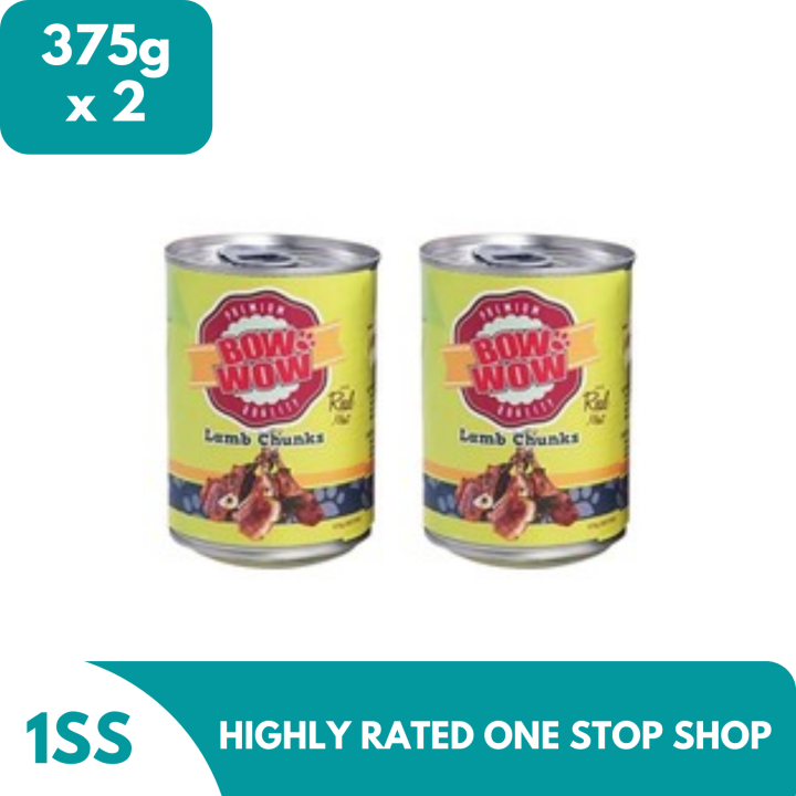 Bow Wow Canned Dog Food Lamb Chunks 375g x 2 | Lazada PH