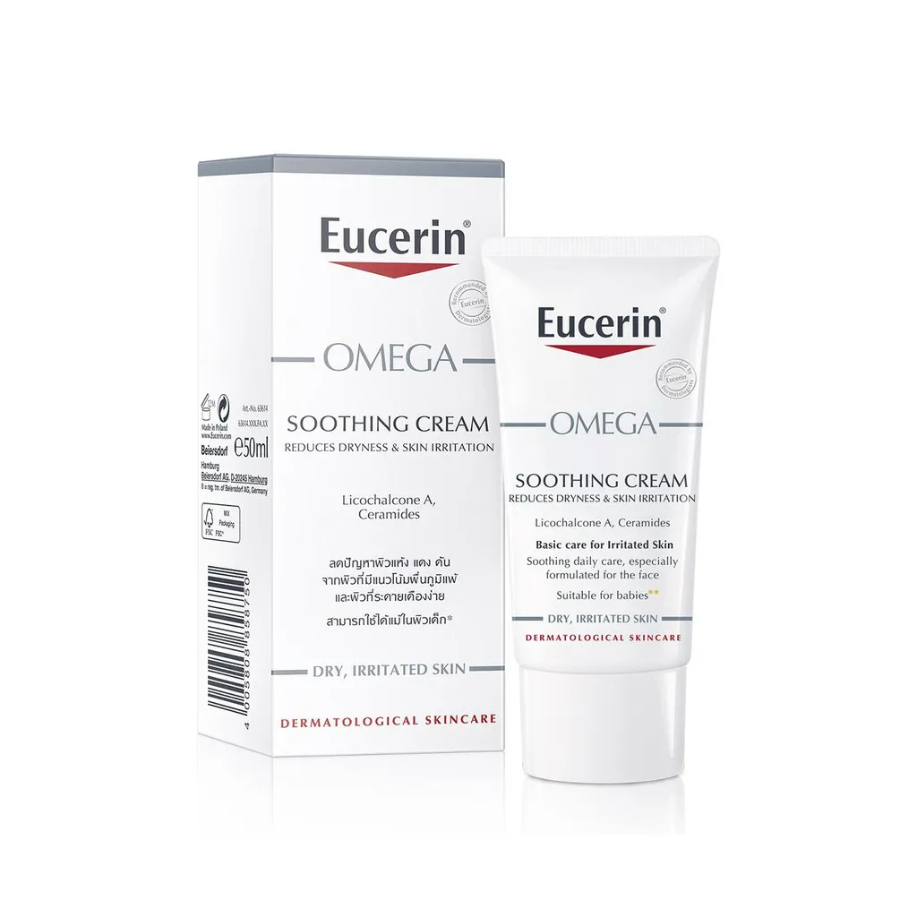 Eucerin Omega Soothing Cream 50 ml ยูเซอริน โอเมก้า ซูติ้งครีท 50 มล. ...