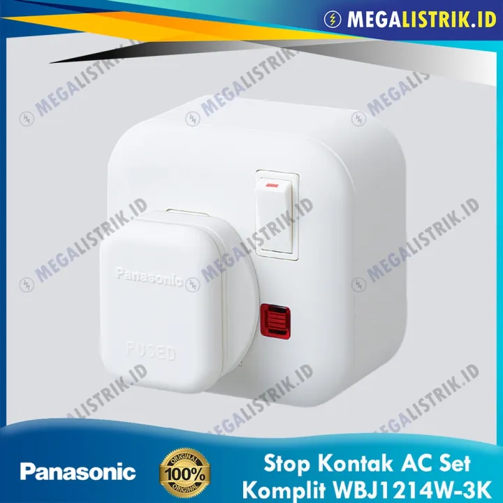 PANASONIC STOP KONTAK AC + STEKER AC 3 KAKI + OB DOS / OUTBOWDOS SET ...