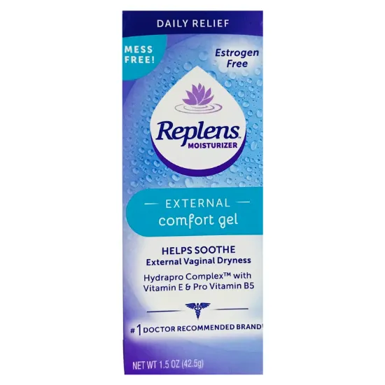 Replens Moisturizer External Comfort Gel Soothes Vaginal Dryness, 1.5 ...