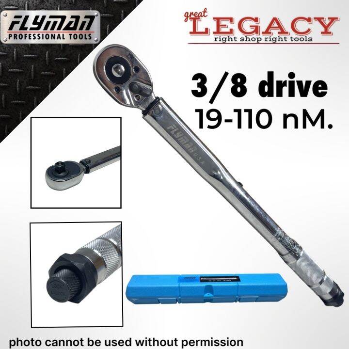 FLYMAN TORQUE WRENCH 3/8 DRIVE 19-110N.M MAX HEAVYDUTY | Lazada PH