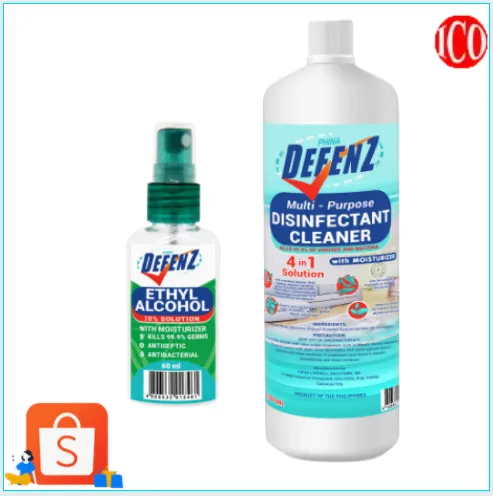 Defenz Multipurpose DisInfectant Cleaner 1 Liter w/ Free 60ml Defenz ...