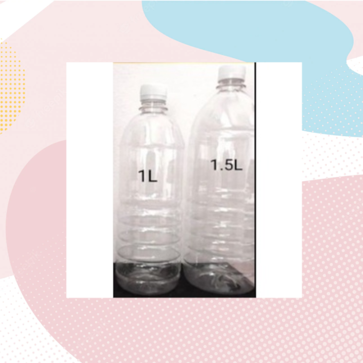 Empty plastic bottle or PET bottle with Cap 1.5 liter per piece | Lazada PH