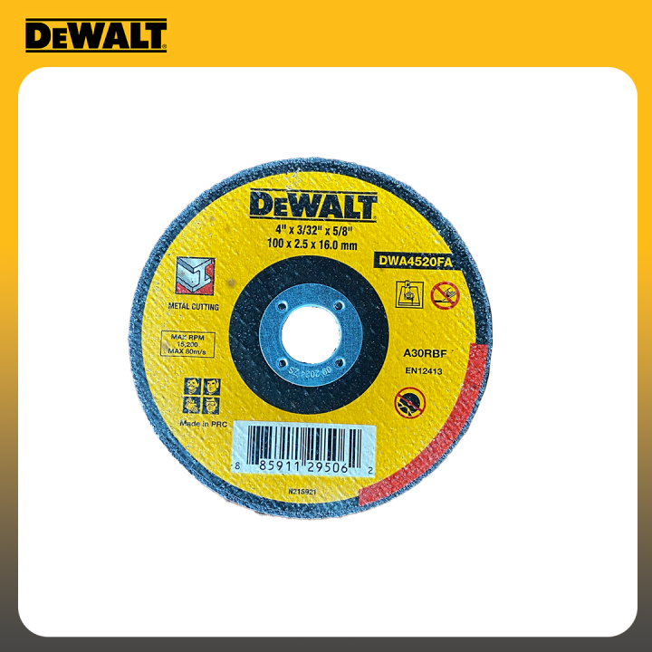 DeWalt 4" Metal Cutting Disc For Grinder 100x2.5x16mm (AUTHENTIC ...