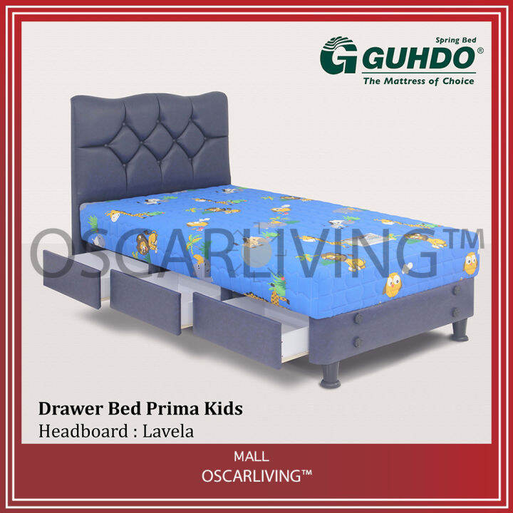 Guhdo Drawer Bed Prima Kids HB Lavela Biru Khusus Jabodetabek | Lazada ...