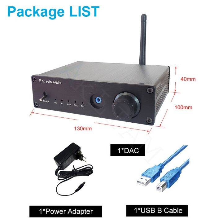 Rod Rain Audio Dual PCM1794 DAC QCC5125 Bluetooth 5.1 Amanero USB Card ...