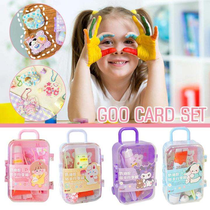 DIY Goo Card Set Keychain Gooka Toy Kawaii Hand Account Tool Sticker ...