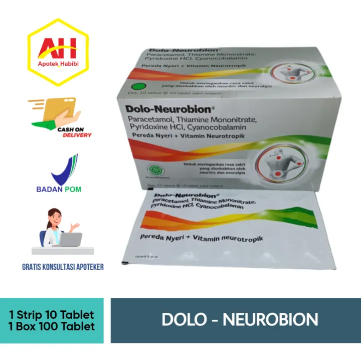 Dolo-Neurobion 1 strip isi 10 tablet Dolo Nerobion Obat Vitamin sakit ...