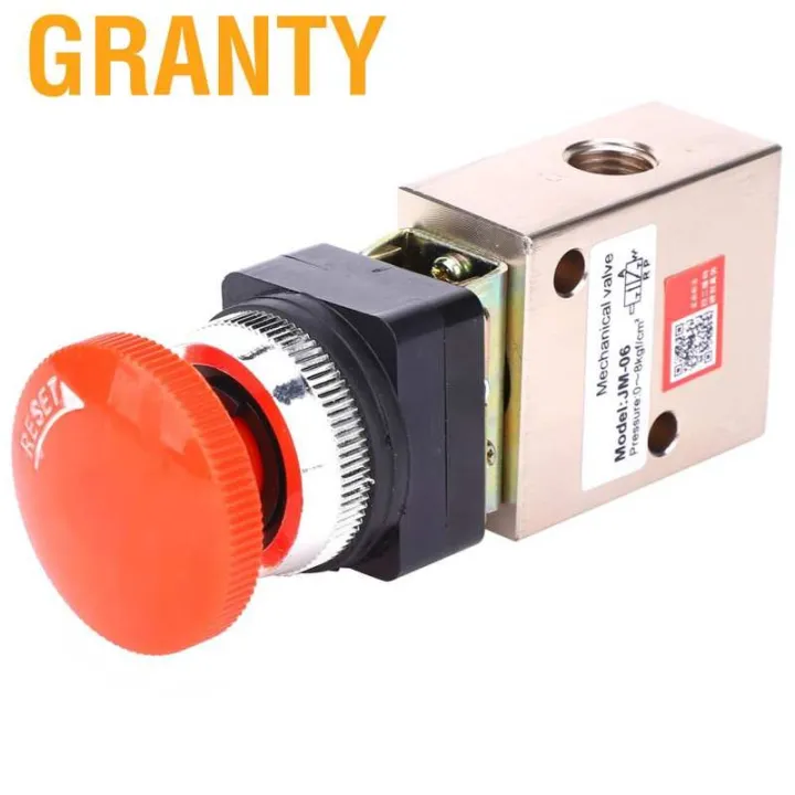 [Ready] Granty 14in Push Button Switch 2 Position 3 Way Pneumatic Air Mechanical Valve JM-06 ...
