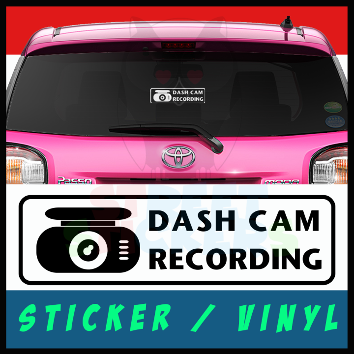 Dash Cam Recording Car Stickers Dashcam Outdoor Decal Auto | Lazada
