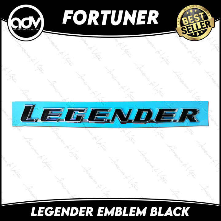 LEGENDER Rear Trunk Emblem / Side emblem for Toyota Fortuner Legender ...