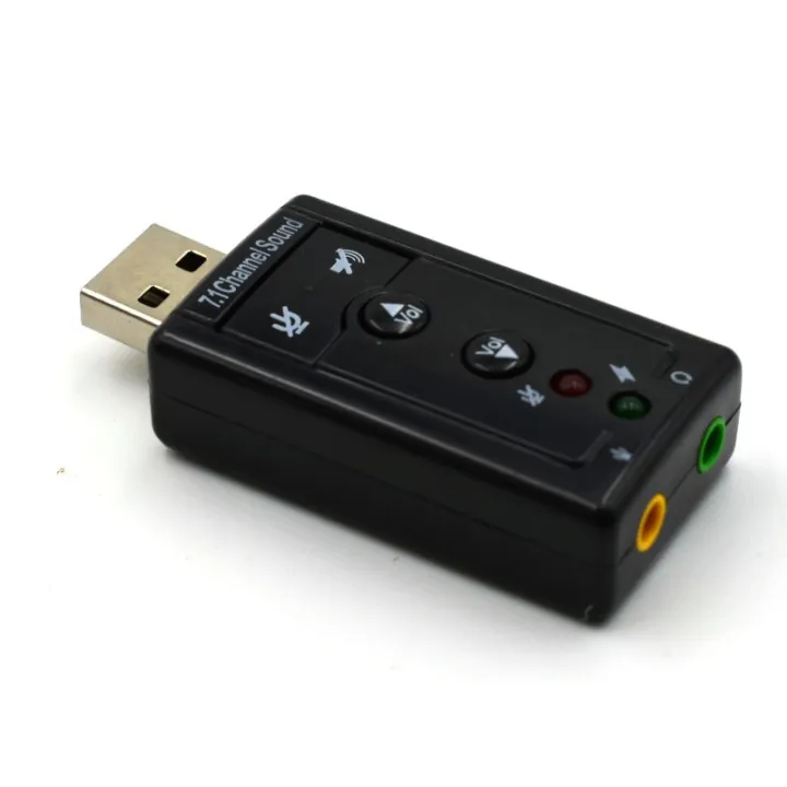 Clickers Home Cart External USB 2.0 Virtual 7.1 Channel Audio Splitter Sound Card Adapter for PC ...