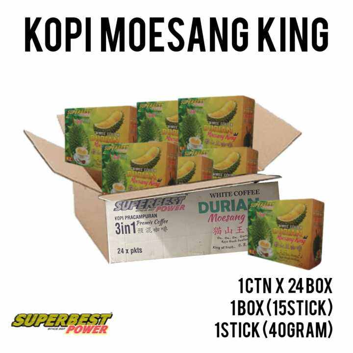 Kopi Durian Moesang King 3IN1 Superbest Power Original HQ 1 CORTON | Lazada