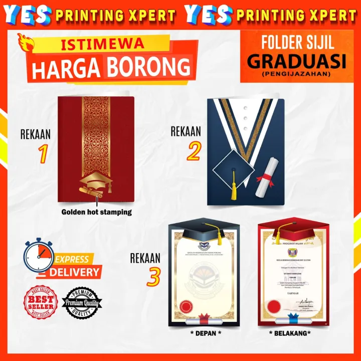 [BUNDLE/BORONG] 50pcs GRADUATION CERTIFICATE FOLDER/FOLDER SIJIL/SIJIL ...